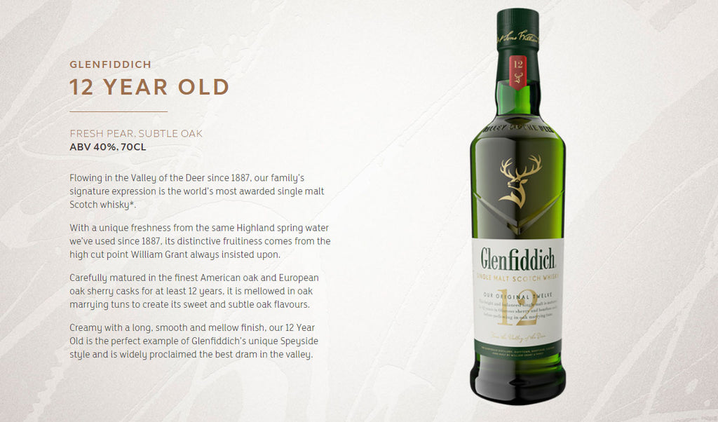 Glenfiddich 12 Years Old Single Malt Scotch Whisky 700ml - The Whisky Shop Singapore