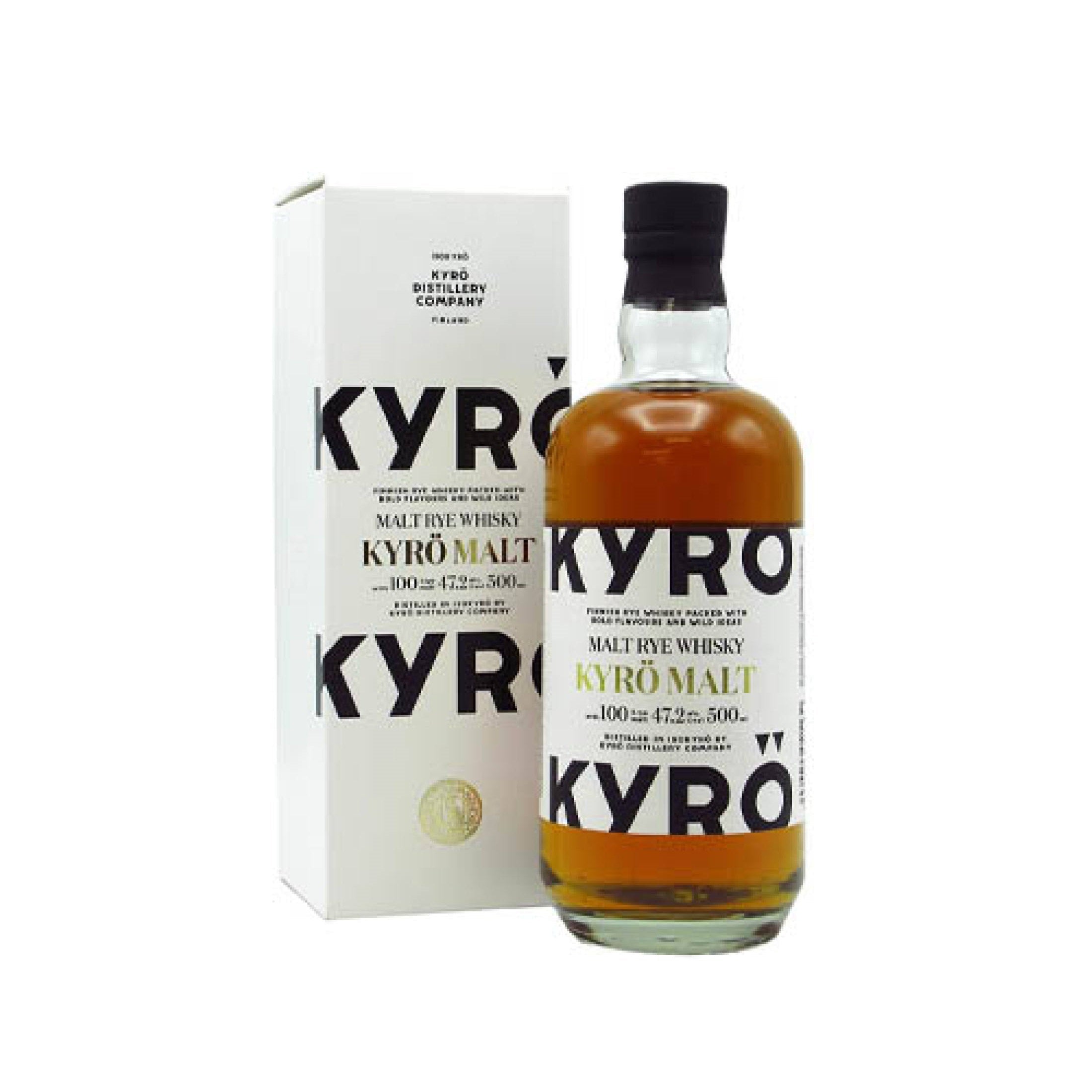 Kyro Malt Rye Whisky ABV 47.2% 50cl With Gift Box - The Whisky Shop ...