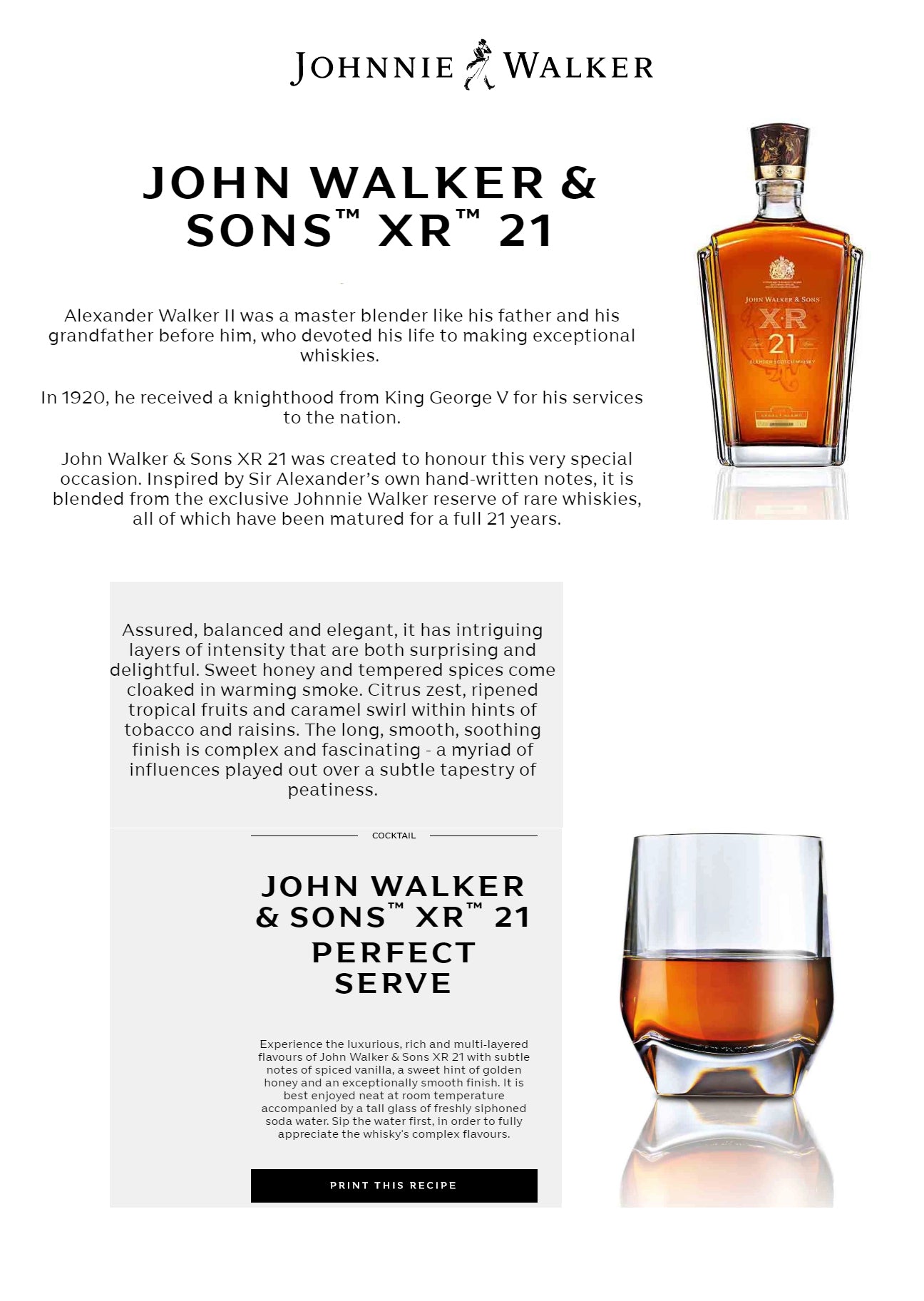 Johnnie Walker (John Walker & Sons) XR 21 Year Old CNY 2023 Limited Ed - The Whisky Shop Singapore